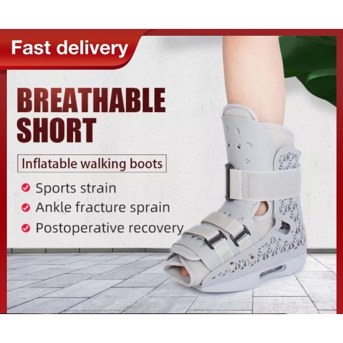 Jual Short Aircast Ankle Walking Shoe Medical-Grade Orthopedic Brace ...