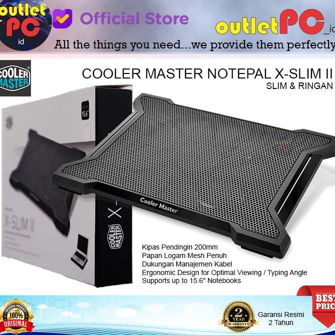 Jual Cooler Master Notepal X-Slim II Cooling Pad Silent Fan Laptop ...