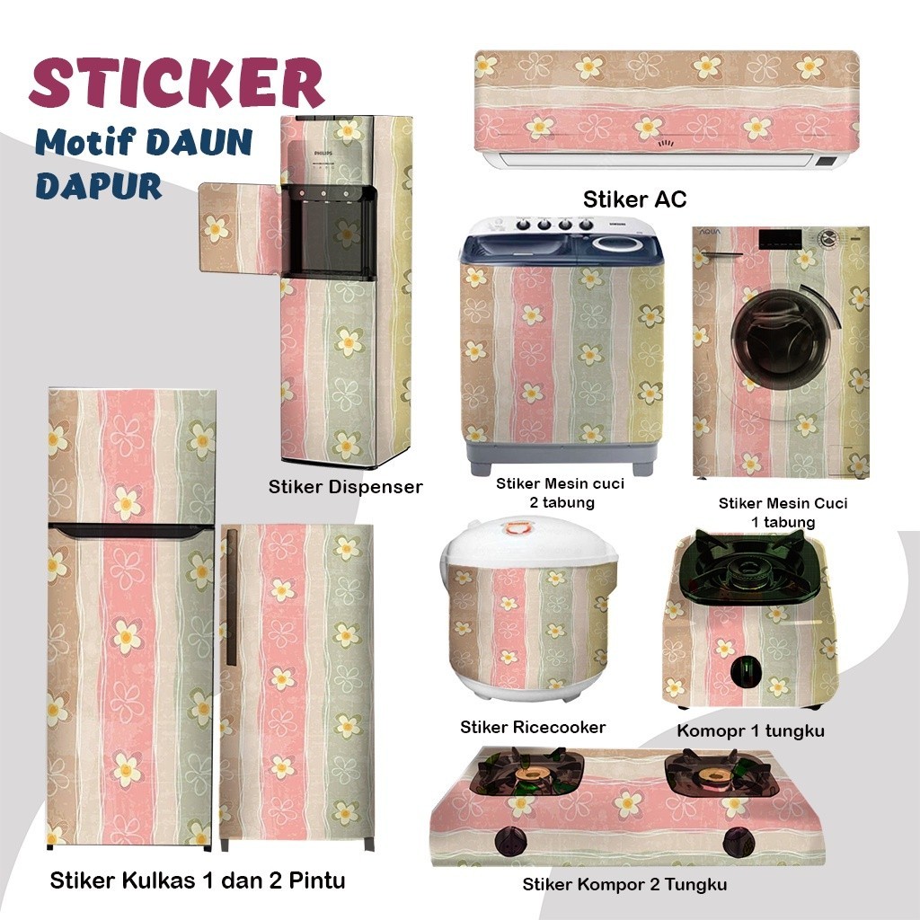 Jual Stiker kulkas kompor mesin cuci 1 2 pintu tabung mata Rice Cooker ...