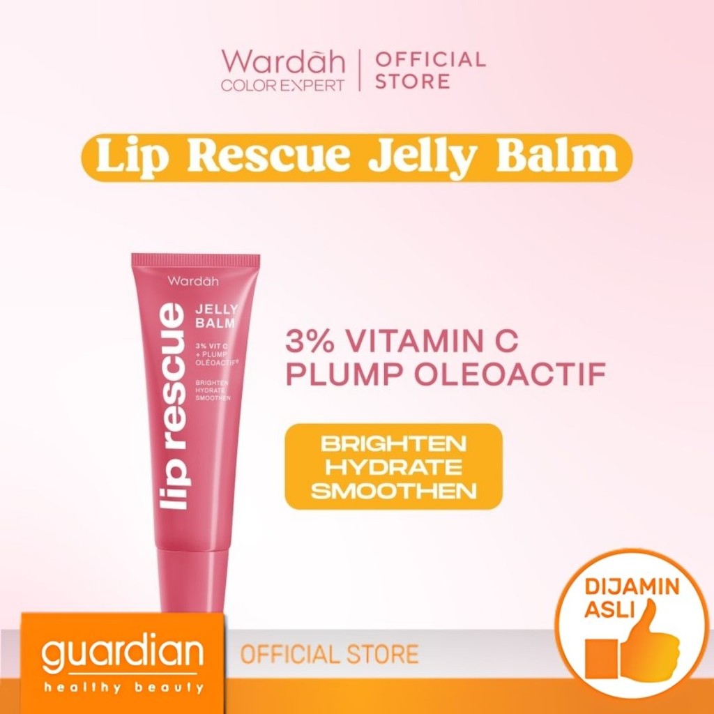 Jual Wardah Lip Rescue Jelly Balm - Bibir Cerah dalam 14 Hari, 3% ...