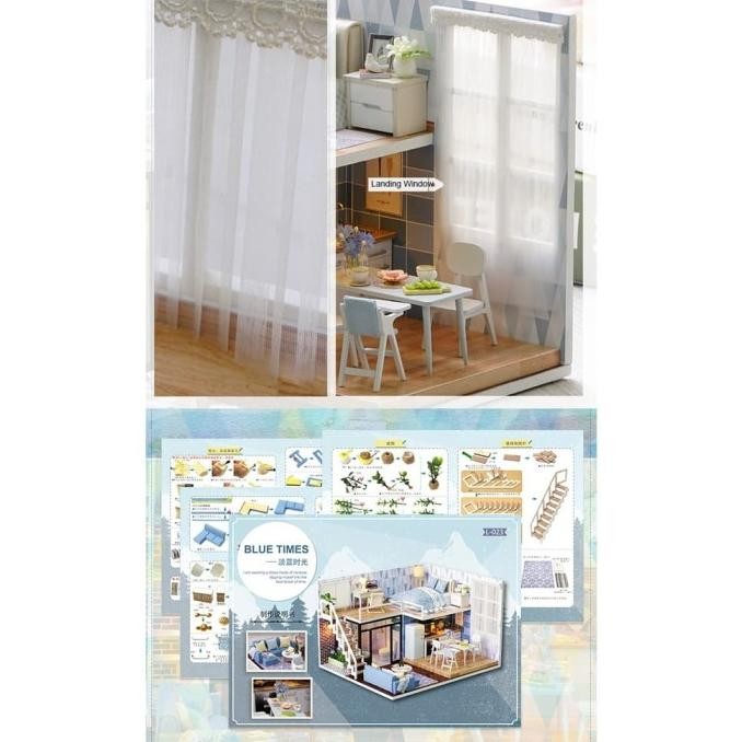 Jual CUTE ROOM Miniatur Rumah Boneka DIY Doll House Wooden Furniture ...