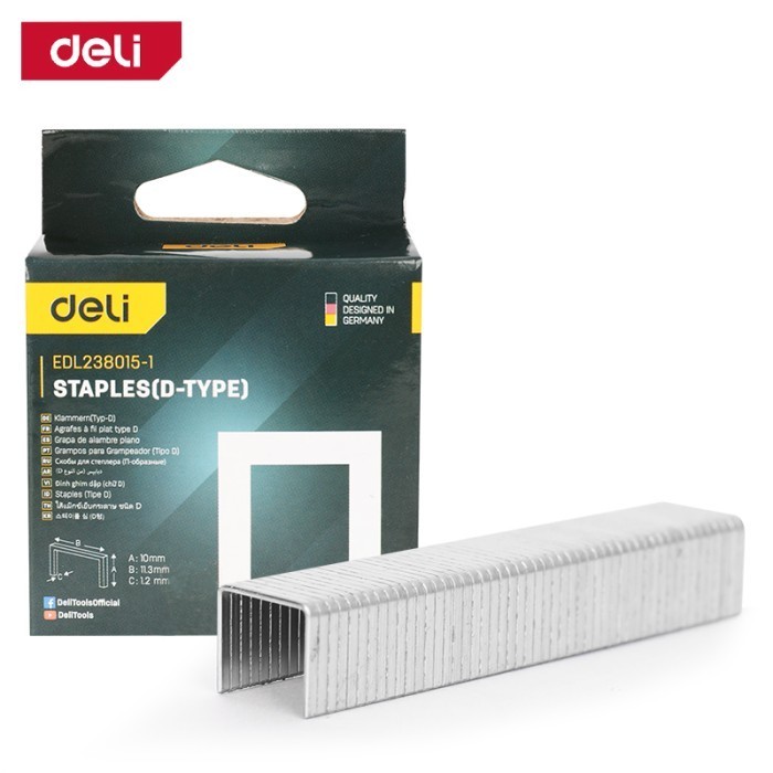 Jual Deli Staple Gun Refill / Isi Ulang Staples Tembak Tipe D EDL23801X ...