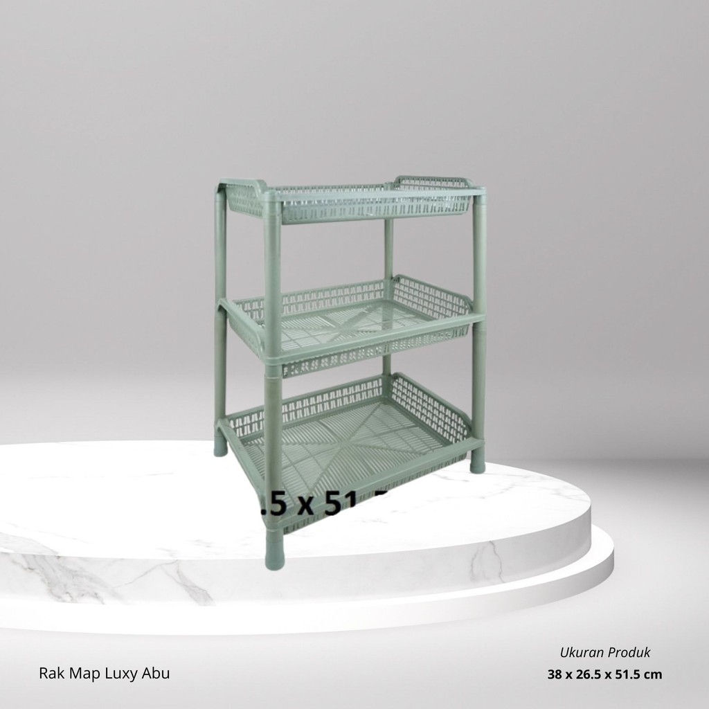 Jual Rak Map Luxy Abu Perabot Plastik Rumah Tangga | Shopee Indonesia