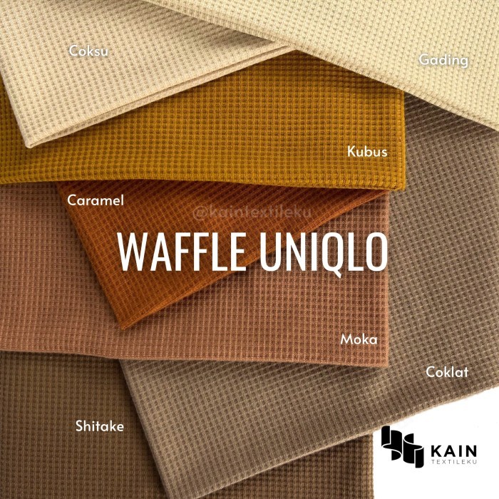 Jual Bahan Kain Knit Waffle Uniqlo Premium Spandex per 1 kg | Shopee ...