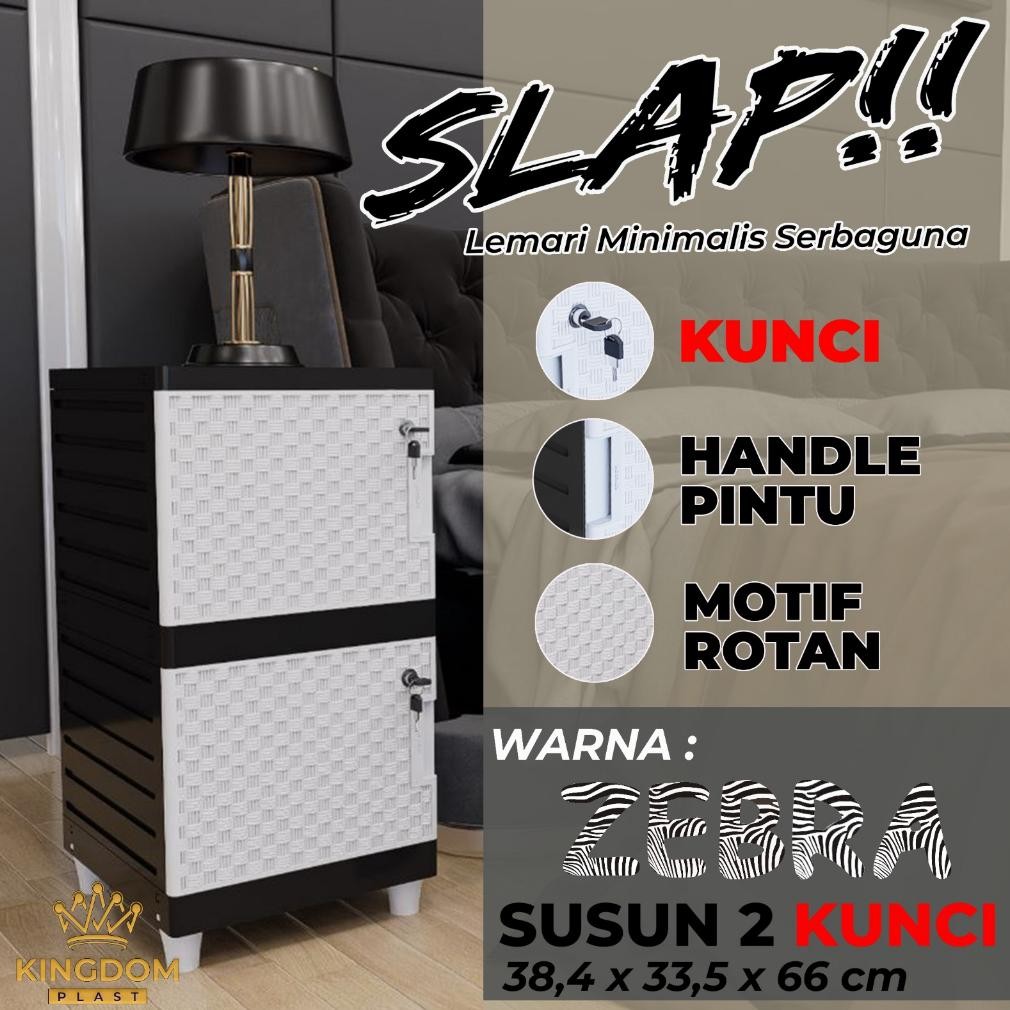 Jual Lemari Plastik Pakaian Serbaguna Minimalis Slap Kingdom Zebra FULL ...