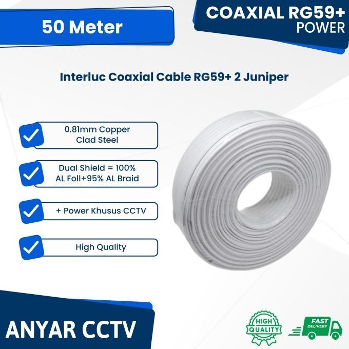 Jual KABEL CCTV RG59 POWER 50M / 100M / 300M HIGH QUALITY ORIGINAL DAN ...
