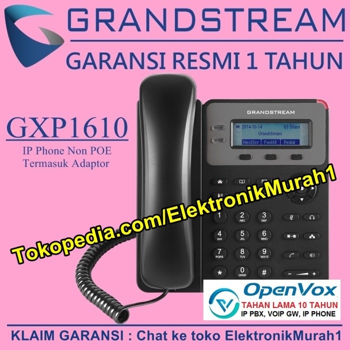 Jual Grandstream GXP1610 IP PHONE [ Non POE Termasuk Adaptor ] | Shopee ...