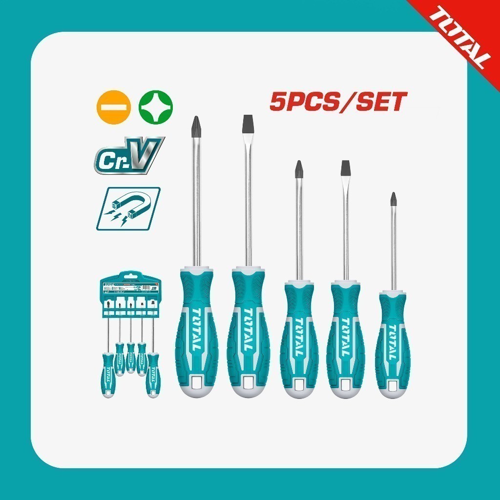 Jual 【TOTAL】Obeng Plus / Phillips Screwdriver THT250201, THT2506052 ...