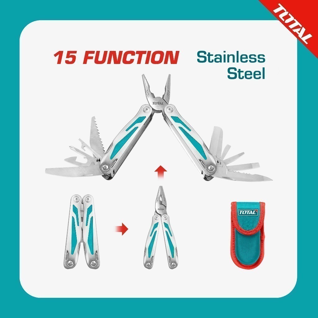Jual TOTAL Alat Multifungsi Lipat 8" / Foldable Multi Function Tool ...