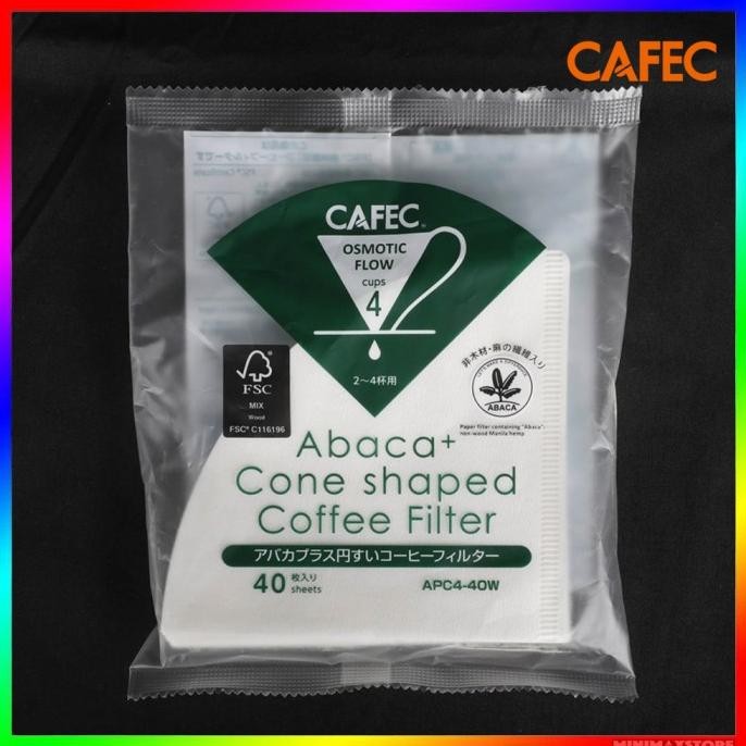 Jual Cafec APC4-40 100 W 02 V60 Abaca Osmotic Flow Coffee Filter Kopi ...
