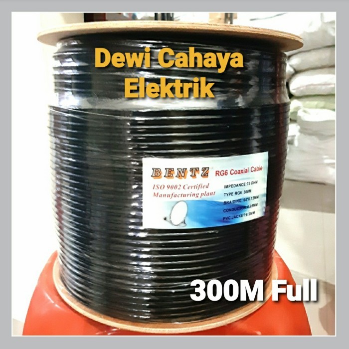 Jual Kabel Antena TV 300 Meter BENTZ RG6 COAXIAL Cable (Original 100%) | Shopee Indonesia