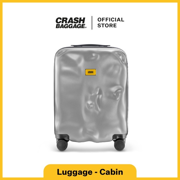 Jual Crash Baggage Icon Luggage Silver 35 lt Cabin | Shopee Indonesia