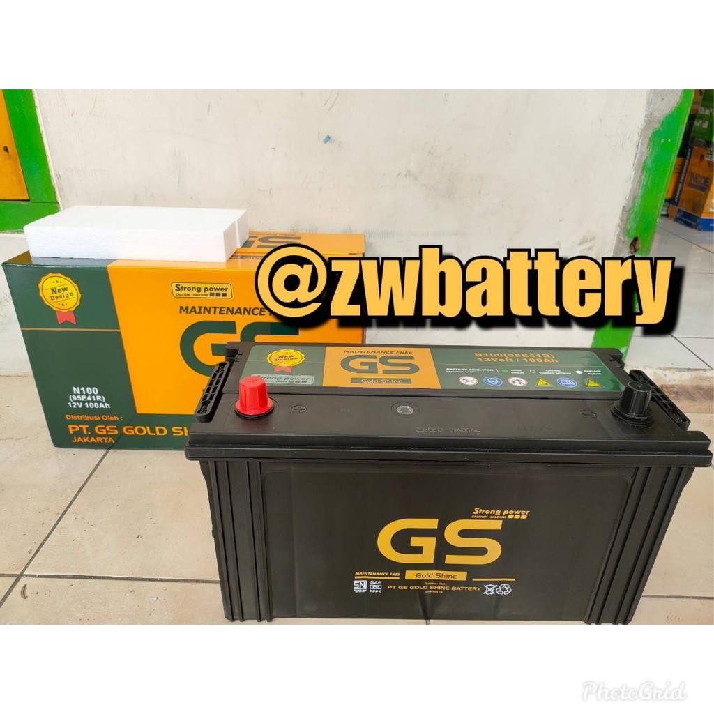 Jual Aki Mobil Gs Mf Type N100 12 Volt 100 Ampere Aki Kering | Shopee ...