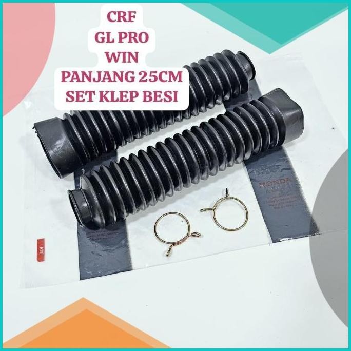 Jual KARET SHOCK SOK DEPAN TRAIL CRF GL PRO WIN SET KLEP BESI HONDA ...