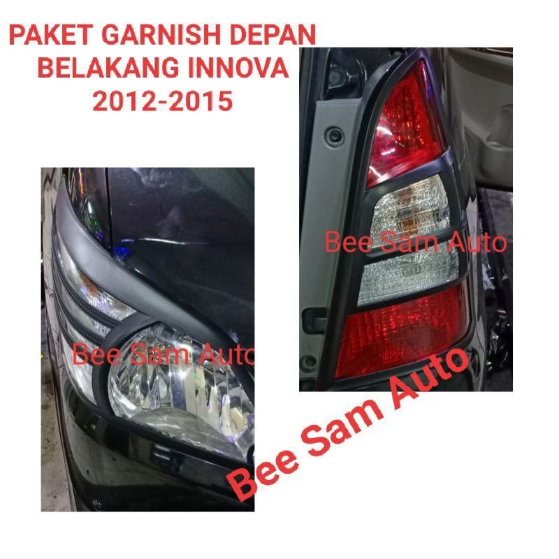 Jual Paket Garnish Blacktivo Depan Belakang Innova 2012-2015 | Shopee ...