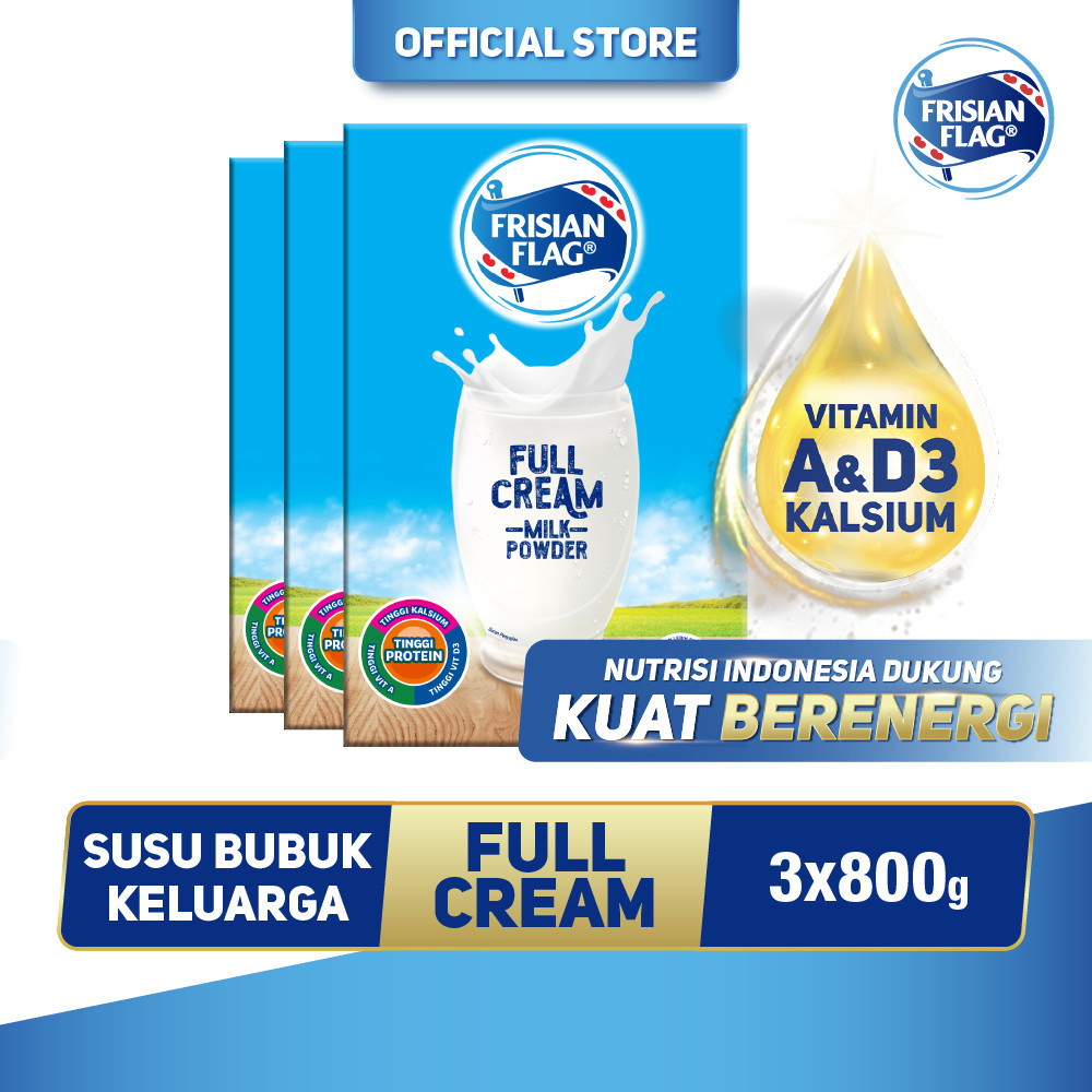Jual Frisian Flag Fullcream Purefarm 800g x 3 | Shopee Indonesia