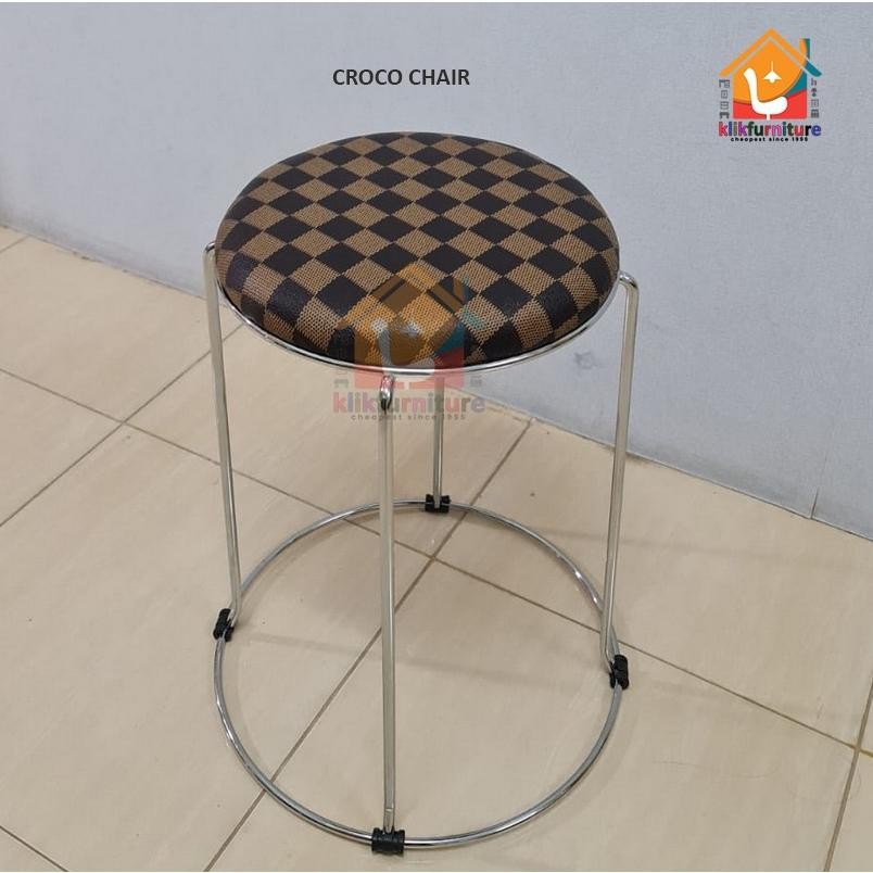 Jual Kursi Baso Besi Bulat CROCO Chair | Shopee Indonesia
