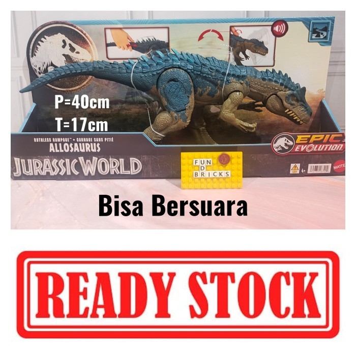 Jual Mattel Jurassic World Ruthless Rampage Allosaurus | Shopee Indonesia