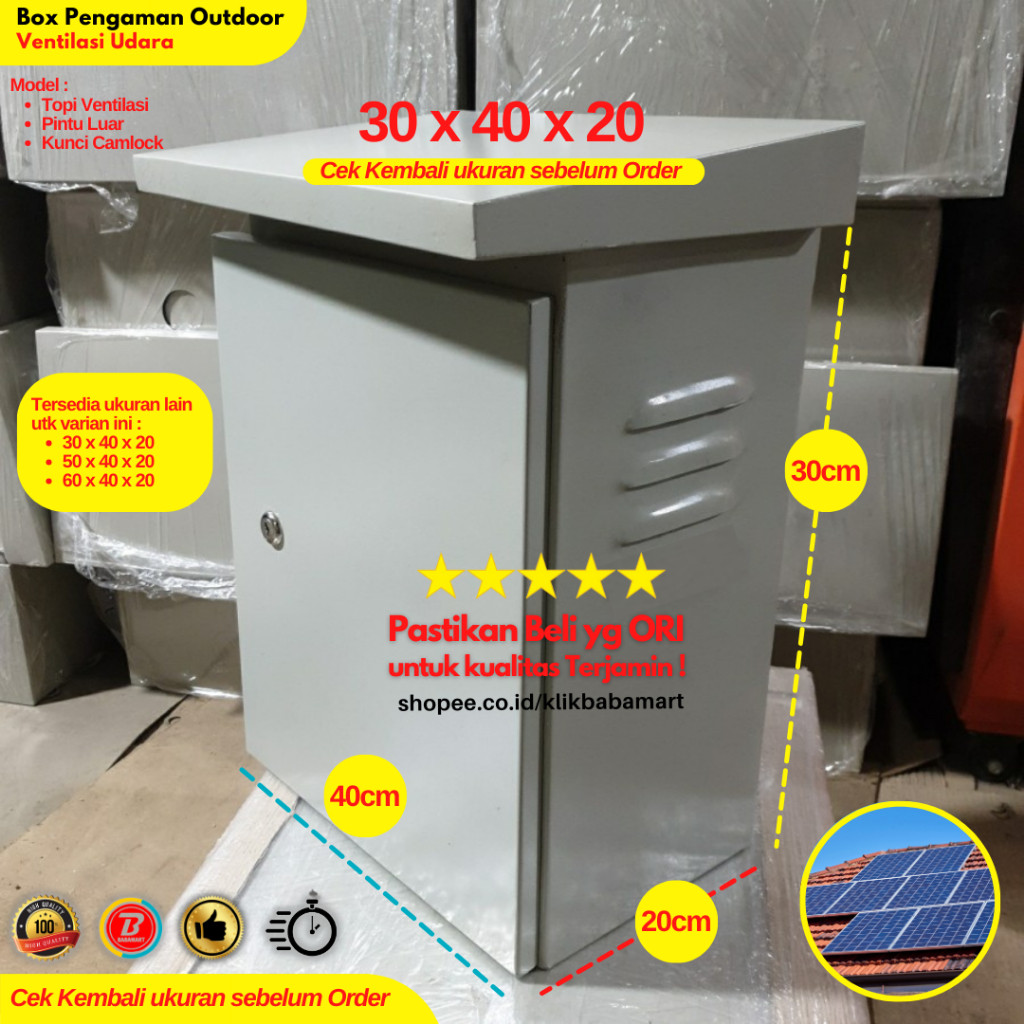 Jual SOLAR CELL PANEL SURYA BOX BESI PENGAMAN PERANGKAT OUTDOOR ...