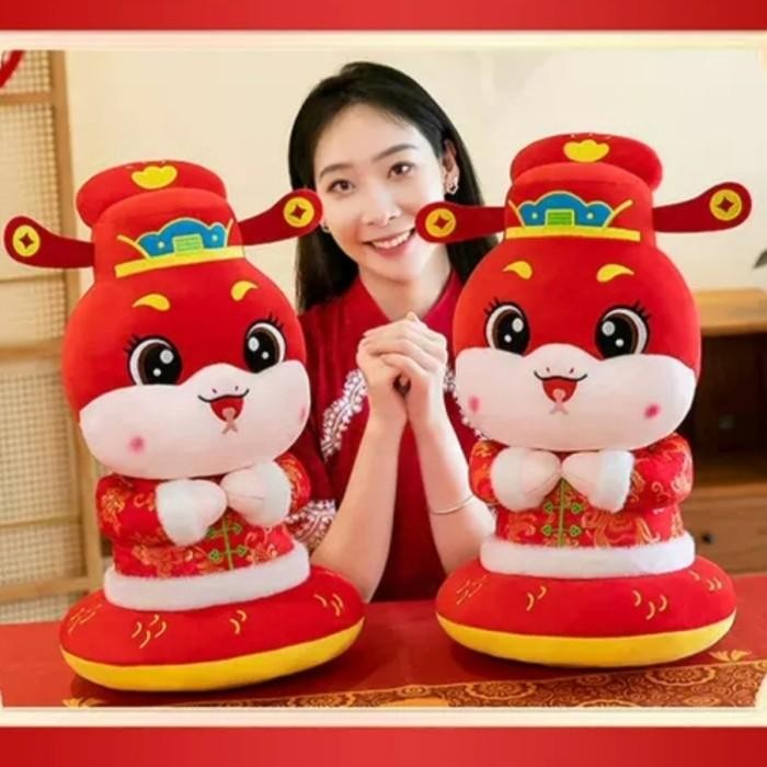 Jual Boneka Imlek 2025 Cny Snake Plush Toy Shio Ular Chinese New Year ...