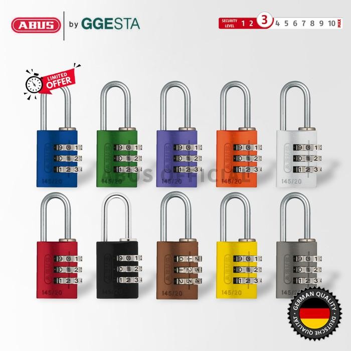 Jual Gembok Kombinasi Koper Travel Abus 145/20 Germany Terlaris 100 % ...