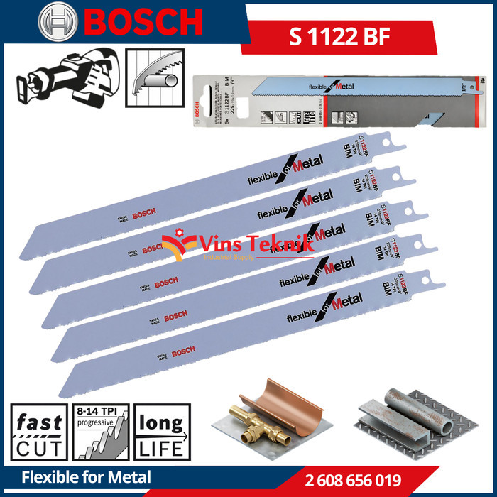 Jual Reciprocating Saw Blade S 1122 Ef Flexible For Metal Bosch S1122Ef ...