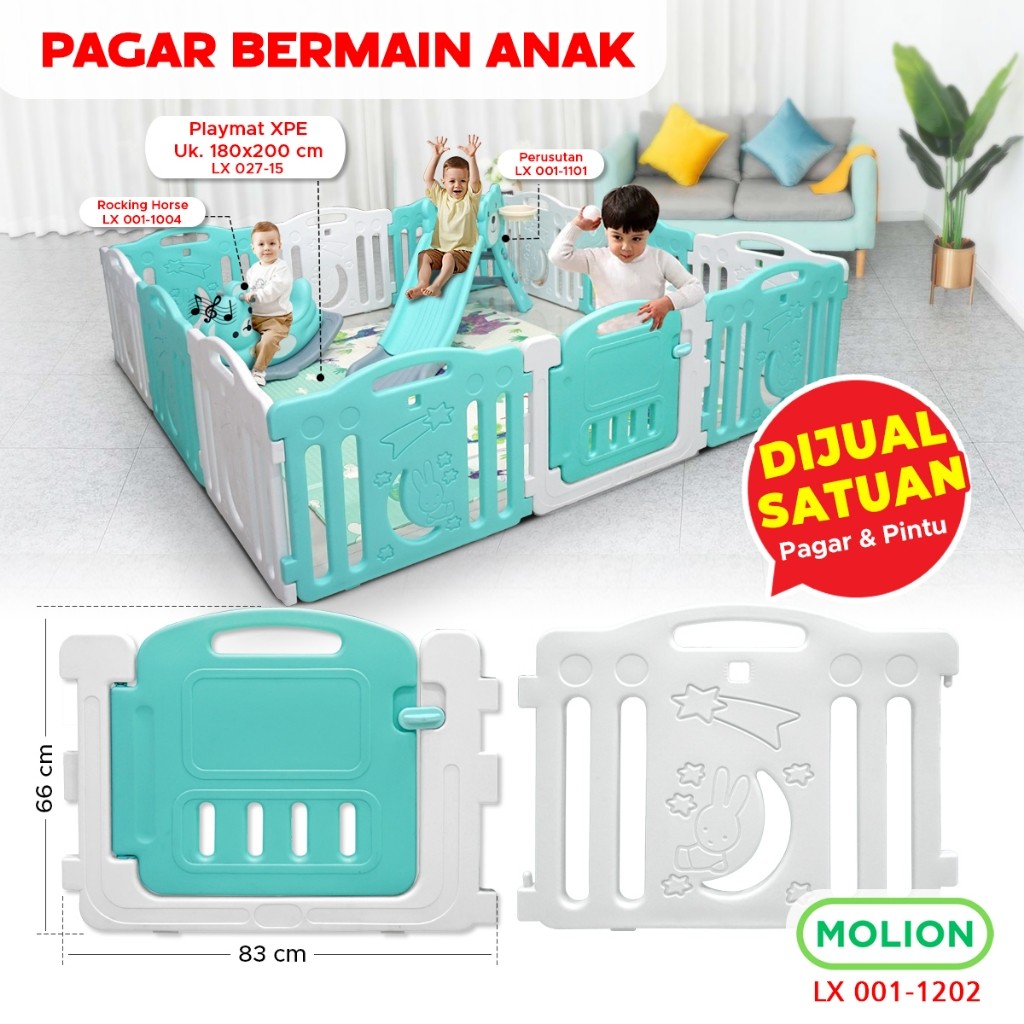 Jual MOLION Pagar Anak Pagar Bayi Anak Pagar Playpen Bayi Prosotan ...