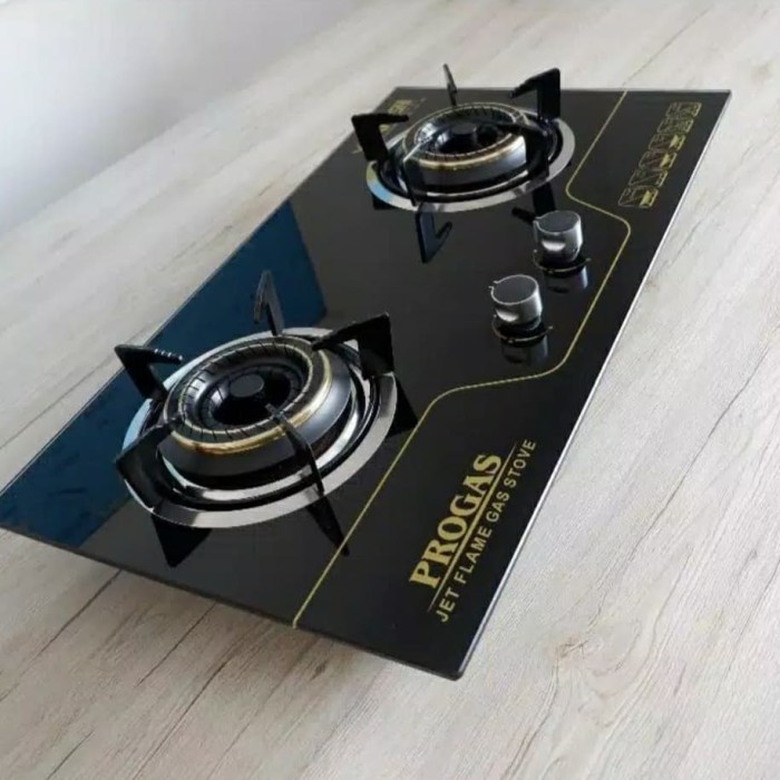 Jual Kompor [ Progas ] Kompor Gas Kaca / Tanam Progas 2 Tungku - Full ...