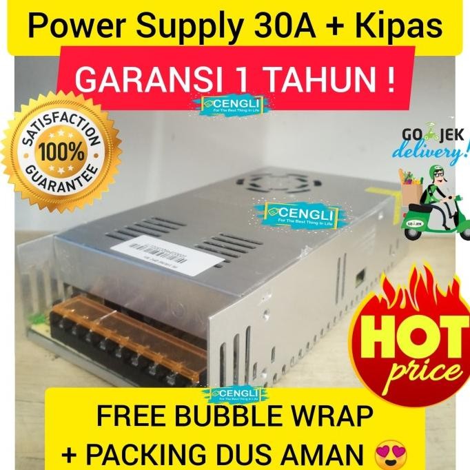 Jual Psu Jaring 30A Power Supply 30A 12V Psu 30A Trafo 30 Ampere 30 A ...