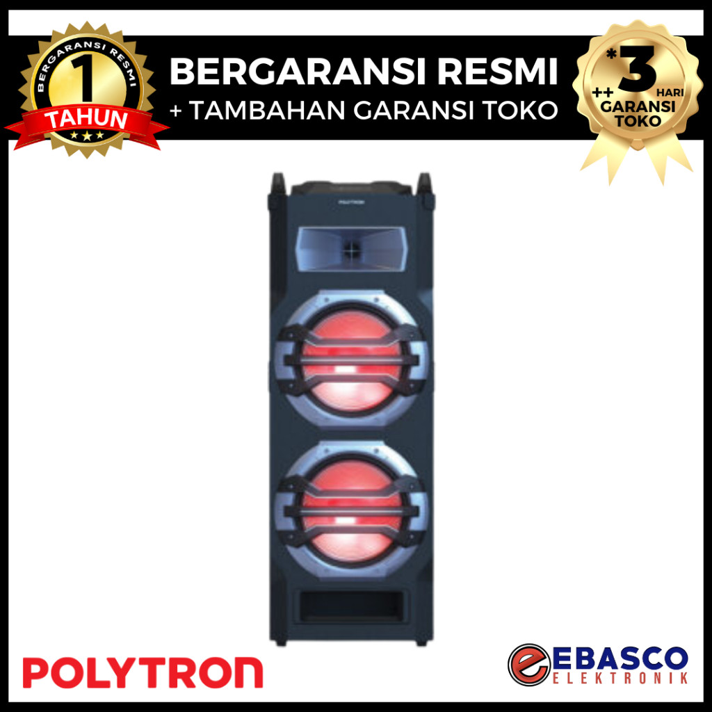 Jual POLYTRON Speaker Aktif PTS 12KF25 Bluetooth Double Woofer 12 Inch ...