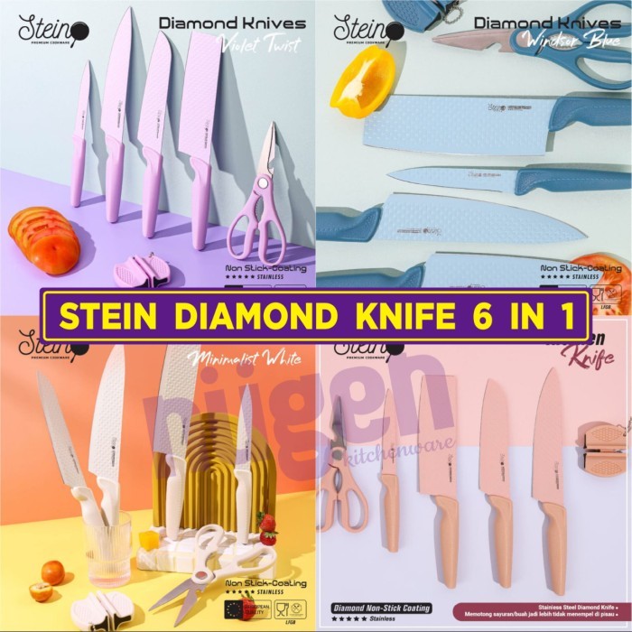 Jual STEINCOOKWARE STEIN PISAU DIAMOND KNIVES SET 6 IN 1 (ORIGINAL ...