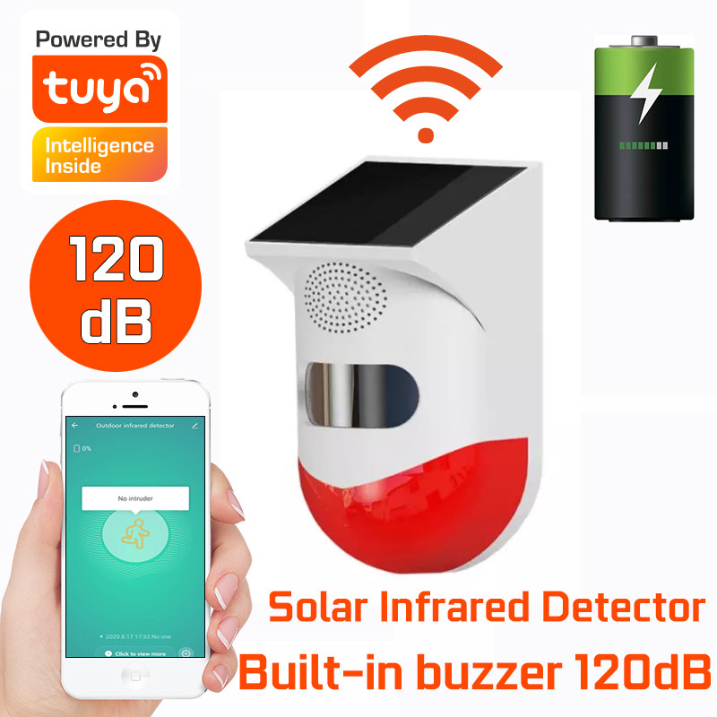 Jual Tuya Wifi Solar Infrared Detector Outdoor waterproof PIR | Shopee ...