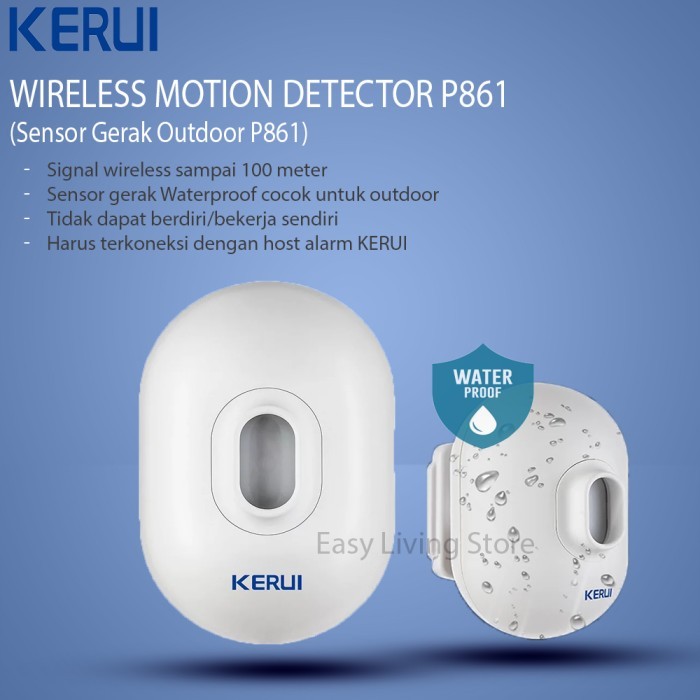 Jual Kerui P861 wireless PIR motion Sensor Gerak Garasi Mobil Waterproof | Shopee Indonesia
