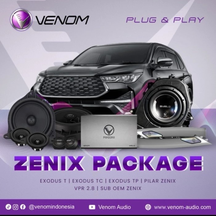 Jual PAKET AUDIO FULL SET SOUND SYSTEM VENOM OEM INNOVA ZENIX ORIGINAL ...