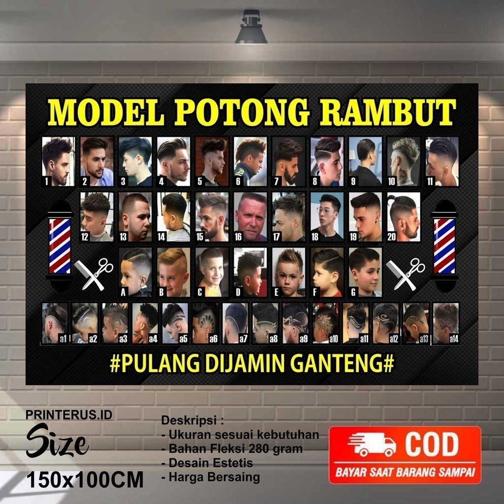 Jual SPANDUK BANNER MODEL RAMBUT - Desain Keren, Bahan Vinyl Premium ...
