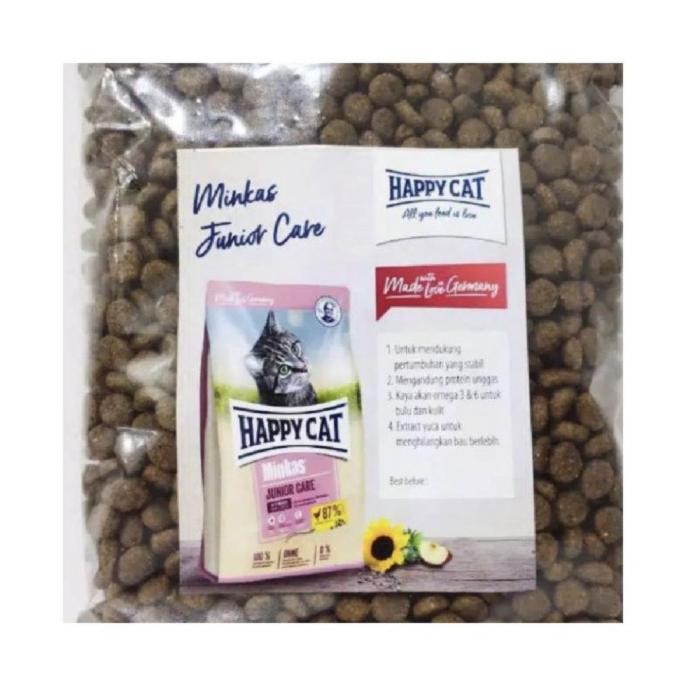 Jual Happy cat food minkas junior care repack 1 kg | Shopee Indonesia