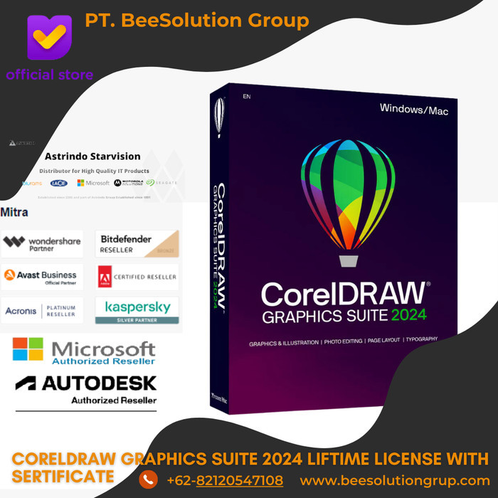 Jual CorelDRAW Graphics Suite 2024 Liftime License With Sertificate | Shopee Indonesia