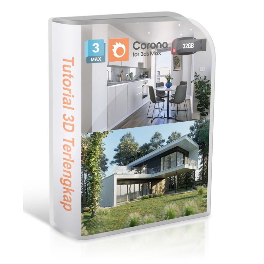 Jual FD32GB Corona Renderer 12 plus Material Library for 3ds Max 2024-2025 Video Tutorial ...