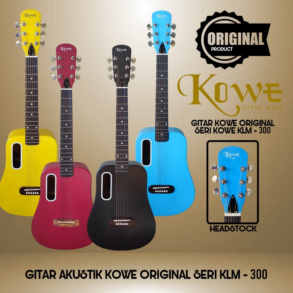 Jual Gitar Akustik Merk KOWE Seri KLM - 300 Ukuran 3/4 Free Packing ...