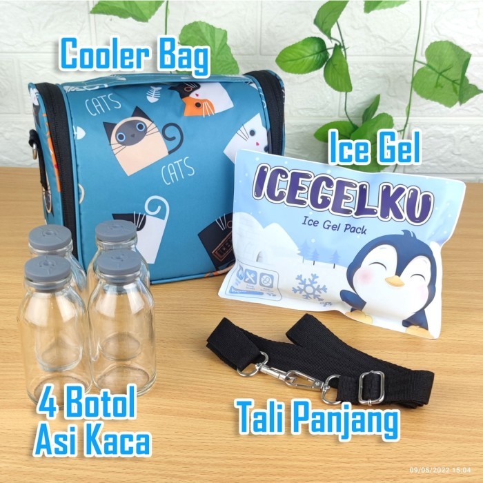 Jual Cooler Bag Momza Free Ice Gel + Botol Asi Kaca | Shopee Indonesia