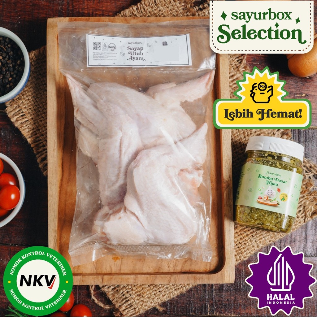 Jual Bundle - Sayurbox Sayap Ayam 500 gram & Sayurbox Bumbu Dasar Hijau ...