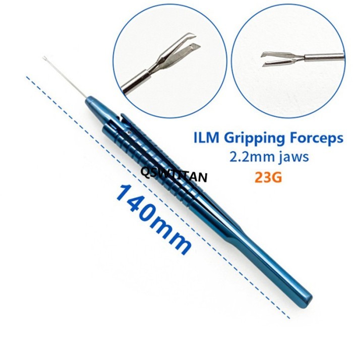 Jual Titanium Capsulorhexis Forcep Gripping Forceps 20G 23G Intraocular ...
