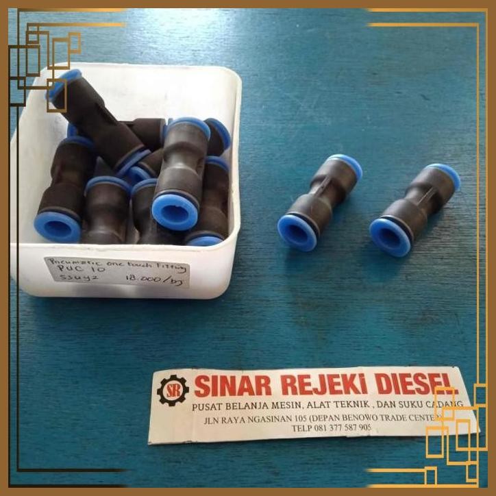 Jual [SRR] PNEUMATIC FITTING STRAIGHT PUC 10 PUC - 10 SELANG 10MM 10 MM ...