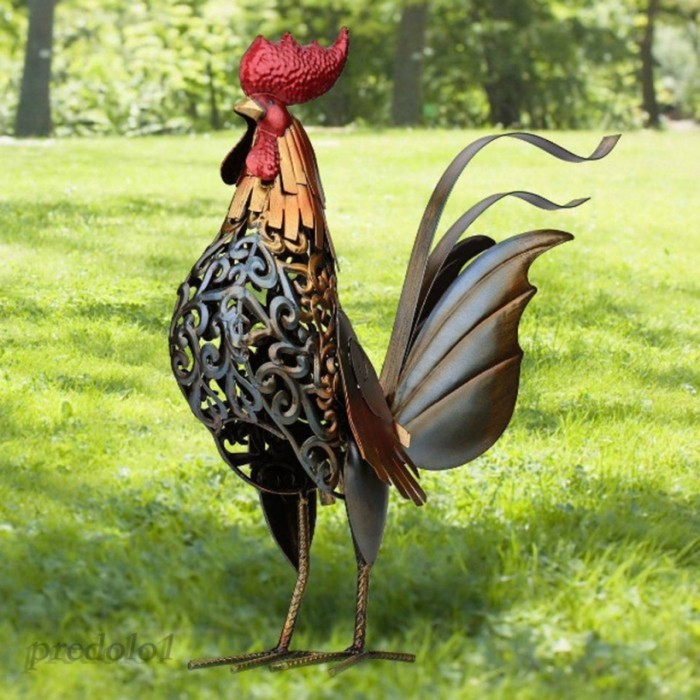 Jual Patung Ayam Jantan Tinggi Bahan Besi Cor Untuk Ornamen Taman ...