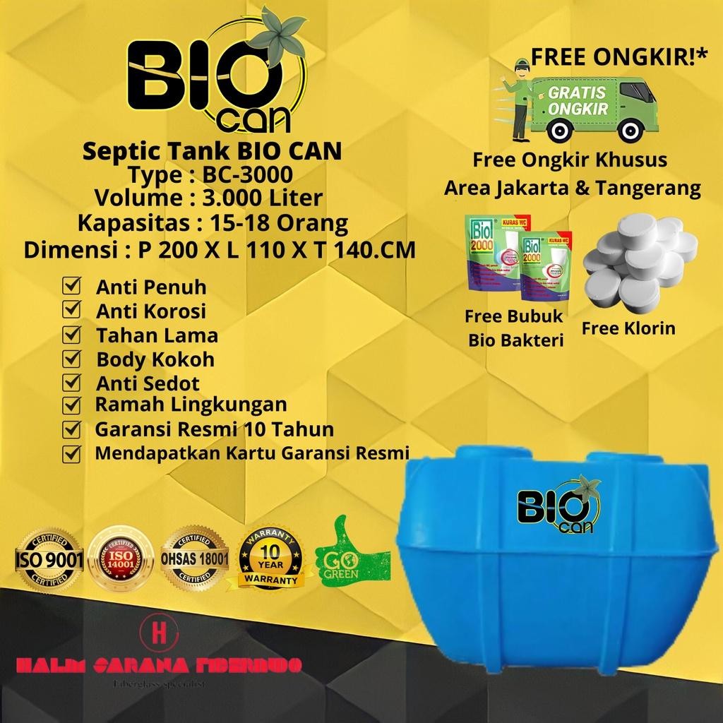 Jual Septic Tank Bio Biotech Biotank Biofilter Biofil Sepiteng 3000 ...