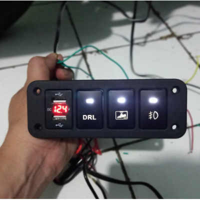 Jual SAKLAR PANEL 4 SWITCH PUSH BUTTON LED TOYOTA 4 GANG SWITCH ...