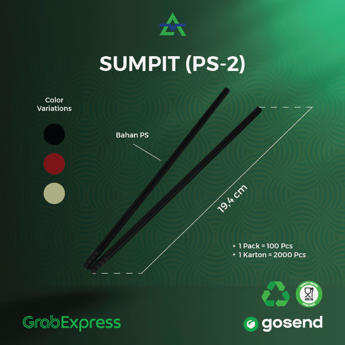 Jual Sumpit Plastik HITAM Higenis - PS-2 - Karton | Shopee Indonesia