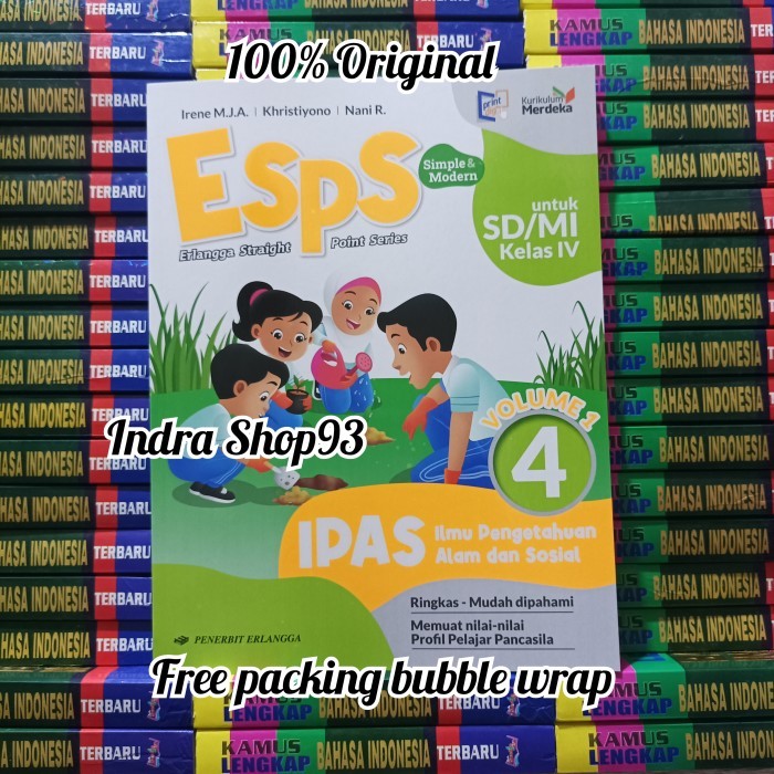Jual BERKUALITAS BUKU ESPS IPAS KELAS 4 SD/Mi Kurikulum Merdeka Erlangga Volume 1 | Shopee Indonesia
