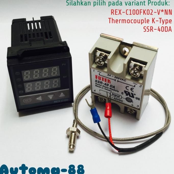 Jual REX-C100 DIGITAL PID TEMPERATURE CONTROLLER + SSR + SENSOR K-TYPE ORIGINAL DAN TERPERCAYA ...