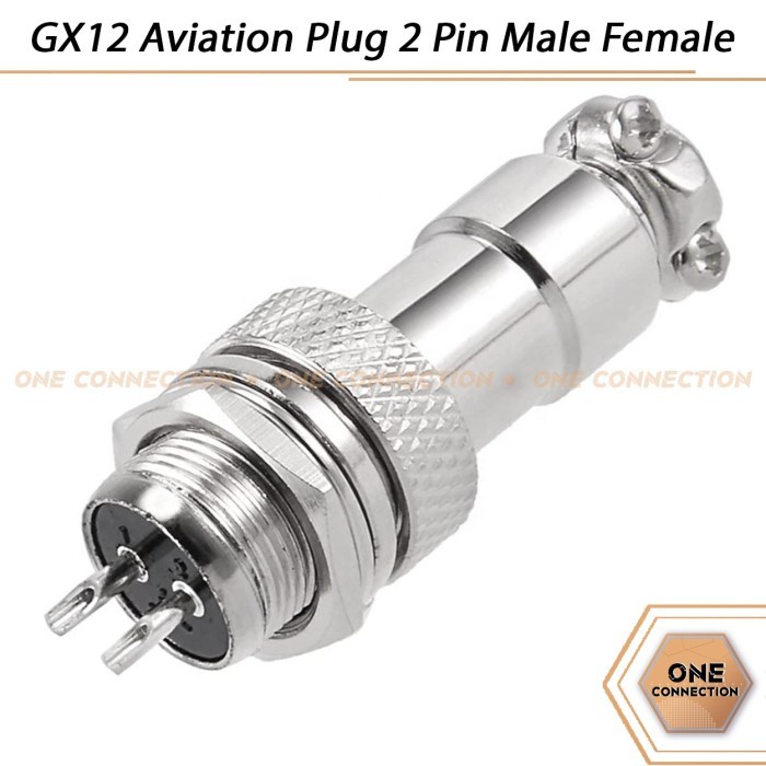 Jual GX12 Aviation Plug 2 Pin Male Female Panel Wire Connector 12mm ...